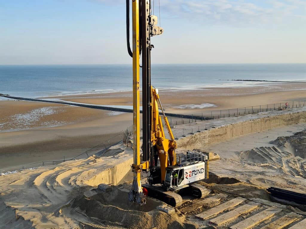 Spectaculaire beschoeiingswerken voor nieuw casino van Middelkerke